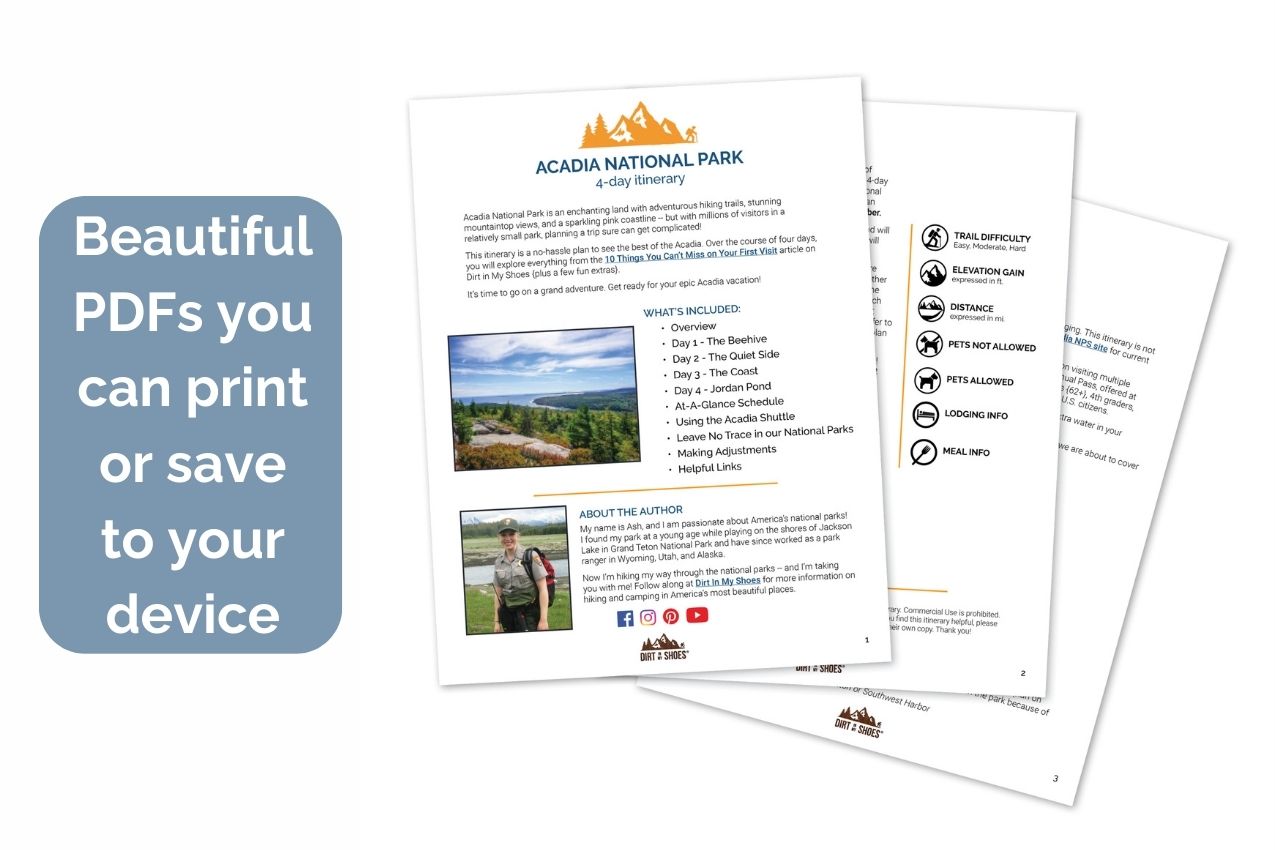 Acadia Itinerary – Dirt In My Shoes